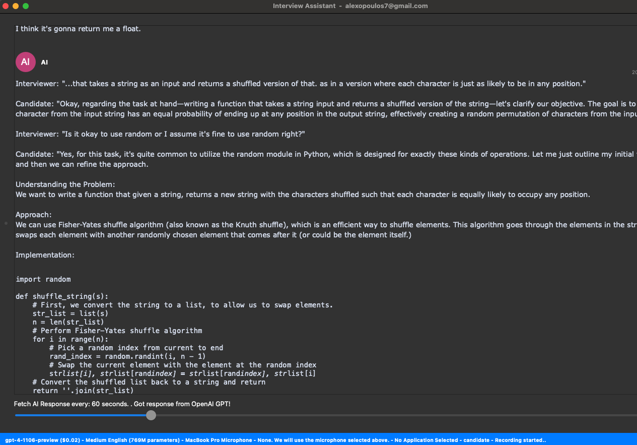 Interview Assistant | AI that helps with Interviews